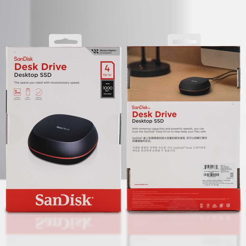 Jual Sandisk 4TB 4 TB Desk Drive 1000 MB/S Dekstop SSD Type C USB 3.2 ...