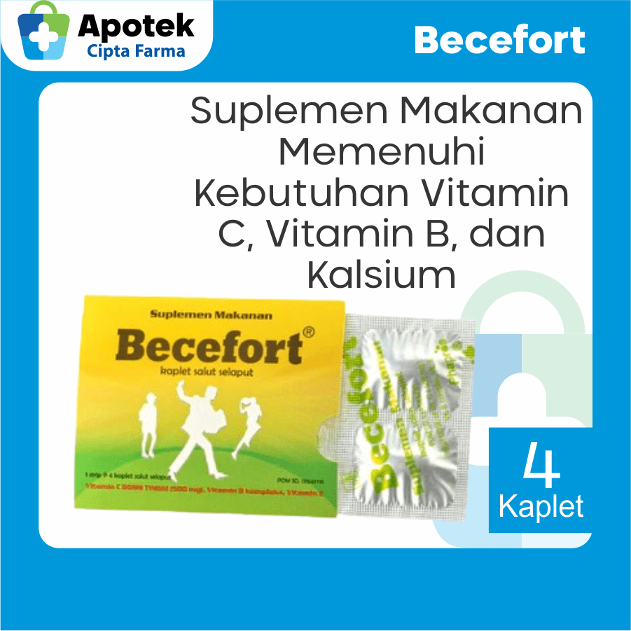 Jual Becefort Vitamin B Vitamin B1 Vitamin B2 Vitamin B3 Vitamin B6 ...