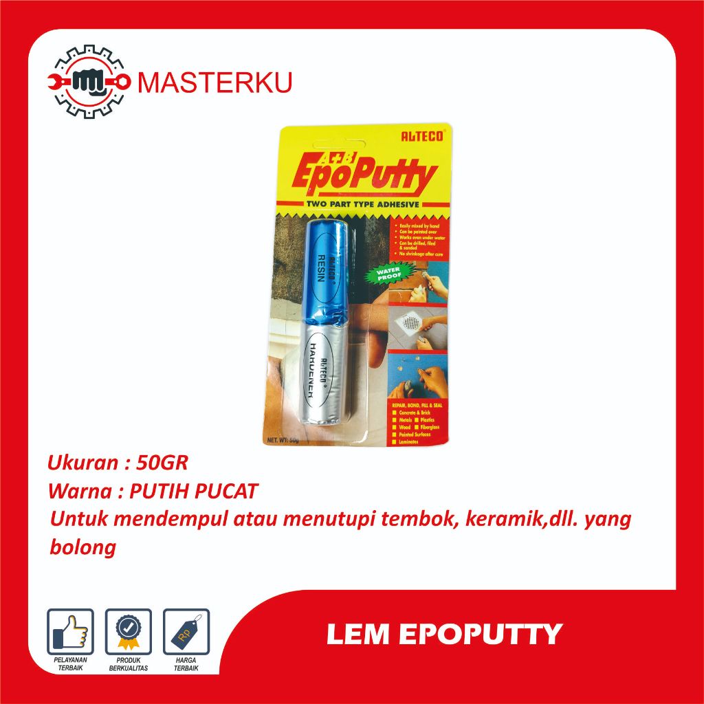 Jual LEM EPO PUTTY 50 GRAM / LEM EPOPUTTY / LEM DODOL/ LEM SERBAGUNA ...