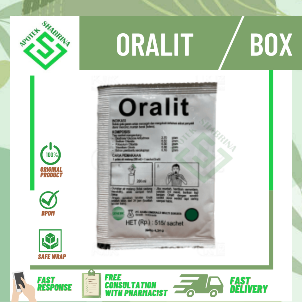 Jual Oralit/ Pengganti cairan tubuh (SESUAI STOK DIAPOTEK) | Shopee ...