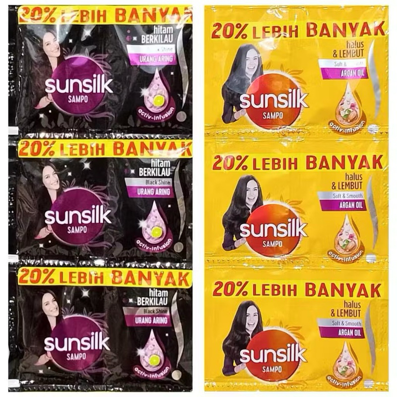 Jual SHAMPOO SUNSILK SACHET BLACK SHINE SHAMPOO SUNSILK SOFT & SMOOTH ...