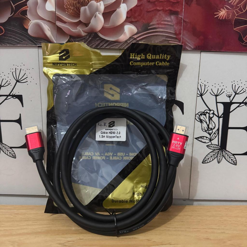 Jual ORIGINAL KABEL HDMI NIPPONTECH 4K UHD CABLE HDMI 2.0V KABEL LAPTOP KABEL TV GAME KABEL HDMI ...