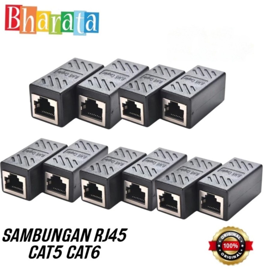 Jual Barel RJ45 Female to Female Penyambung RJ45 Sambungan Kabel Lan 1 ...