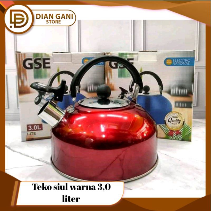 Jual Teko Bunyi Stainless 3 Liter GSE / Teko Siul 3 Ltr / Teapot Stainless Whistling Kettle ...
