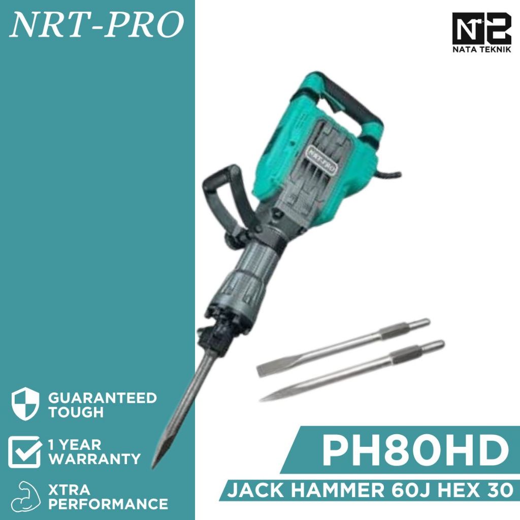 Jual NRT-PRO PH 80HD / PH80HD Mesin Bobok Beton - Jack Hammer Drill 60J ...
