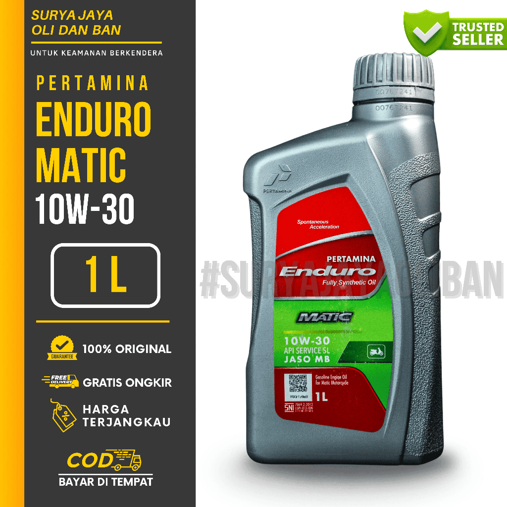 Jual Oli Sepeda Motor Matic Pertamina Enduro Matic 10W-30 1 Liter 100% ...