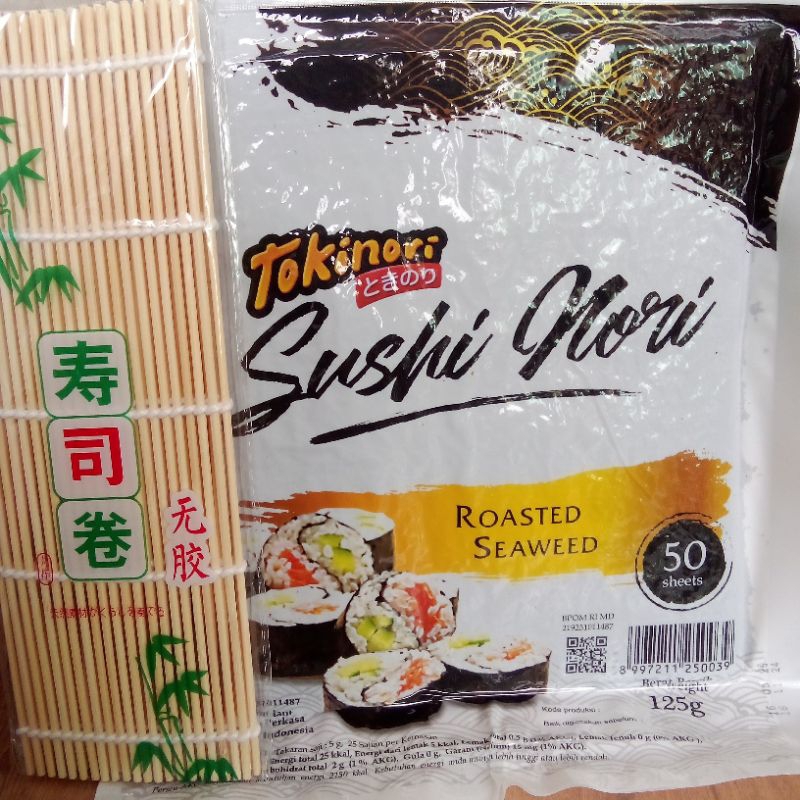 Jual Nori sushi 50 lembar+bambu sakao Tokinori Ichi sushinori Nori ...