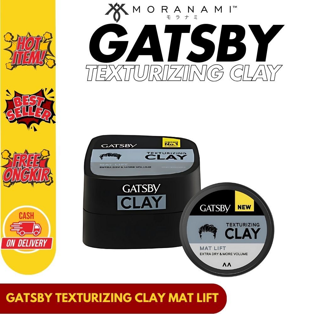 Jual GATSBY Texturizing Clay Mat Lift Minyak Rambut Pria 20 gr 75 gram ...
