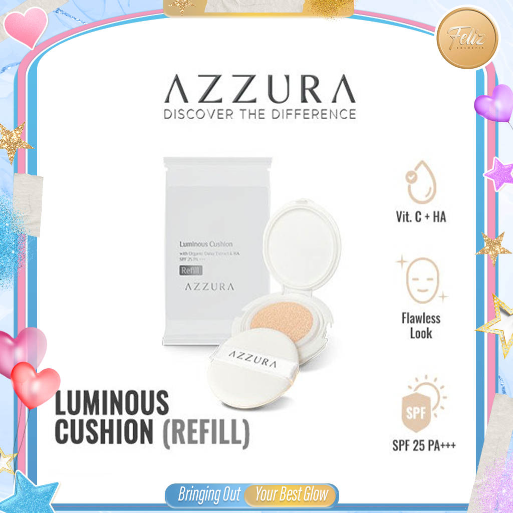 Jual * FELIZ * AZZURA Refill Cushion Natural High Coverage 15g | Shopee ...