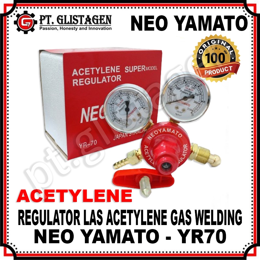Jual NEO YAMATO YR-70 Regulator Las ACETYLENE Regulator Las ACETYLENE Gas ACETYLENE Acetilin ...