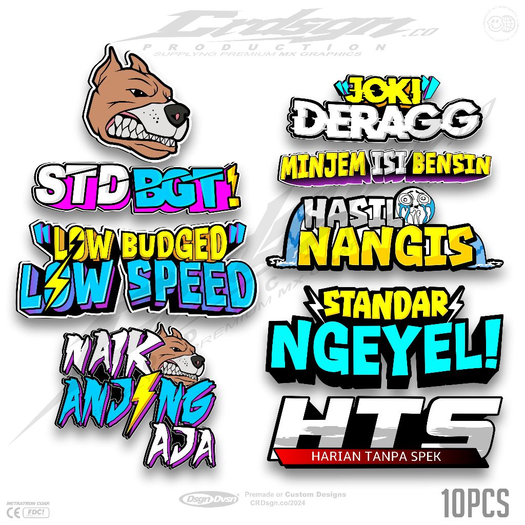 Jual STIKER PACK ISI 8 STANDAR NGEYEL LOW BUDGED LOW SPEED JOKI DERAGG ...