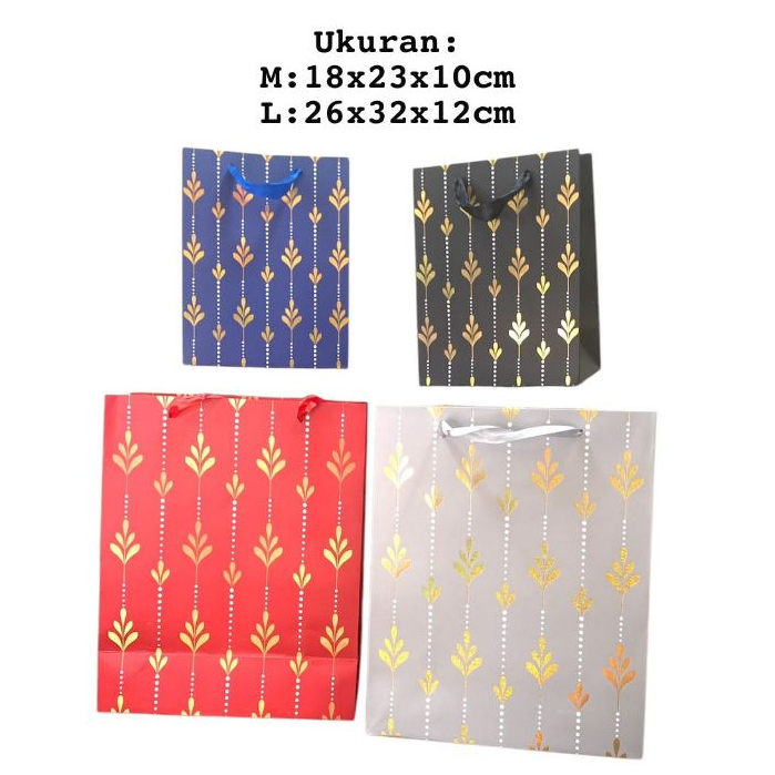 Jual Paper Bag New Motif Bunga/Paper Bag Polos 2Ukrn Perpack Isi 12pcs ...