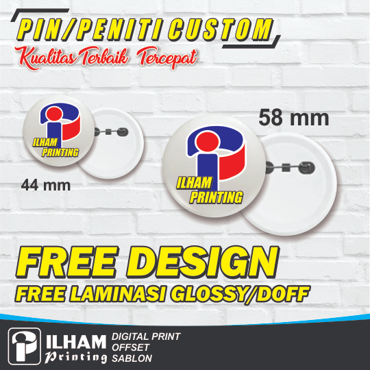 Jual CETAK PIN PENITI BULAT CUSTOM GAMBAR | Shopee Indonesia