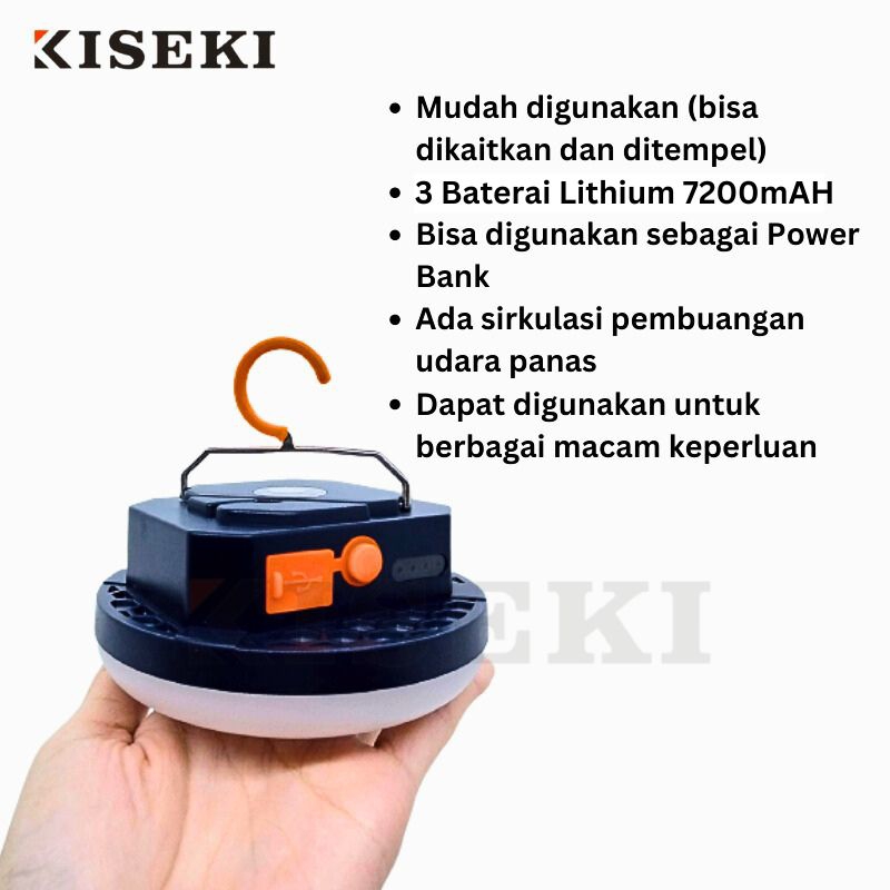 Jual Kiseki Lampu Camping LED CK-K03 7200mAH Kapasitas Baterai 60*0,5W LED Module Dapat ...