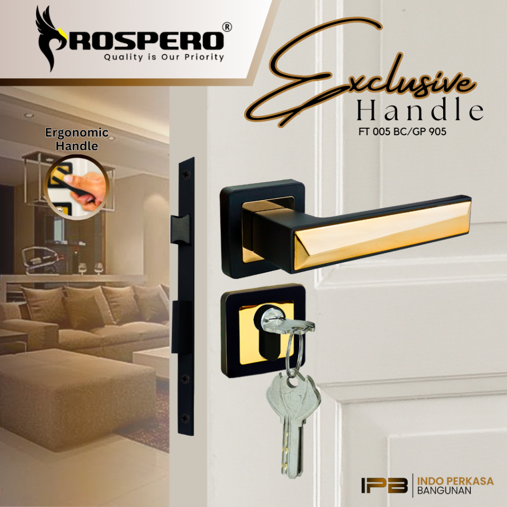 Jual PROSPERO Handle pintu tarikan kunci pisah model terbaru Kunci pintu pisah tanpa body FT005 ...