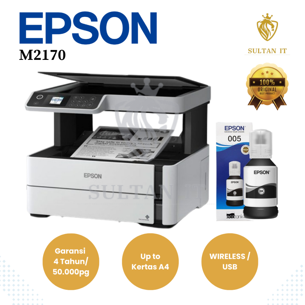 Jual Printer Epson EcoTank Monochrome M2170 Ink Tank Printer Original ...