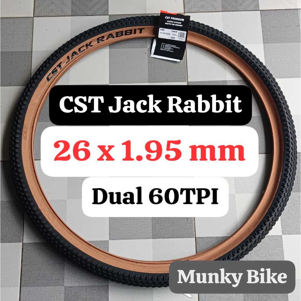 Jual Ban Luar CST Jack Rabbit 26 x 1.95 Tanwall Skinwall Coklat Premium ...