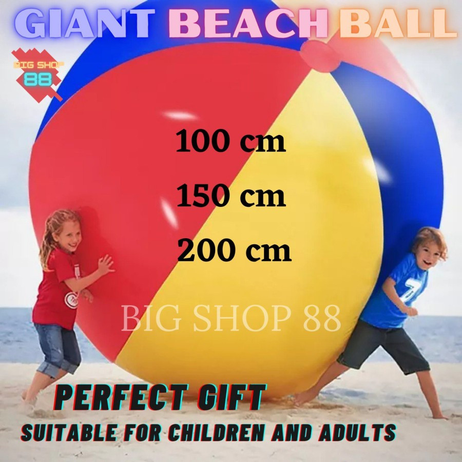 Jual BOLA PANTAI ANAK TIUP JUMBO RAKSASA HUGE PVC INFLATABLE GIANT ...