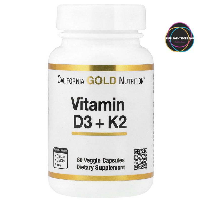Jual California Gold Nutrition Vitamin D3+K2 5000 IU Isi 60 Veg ...