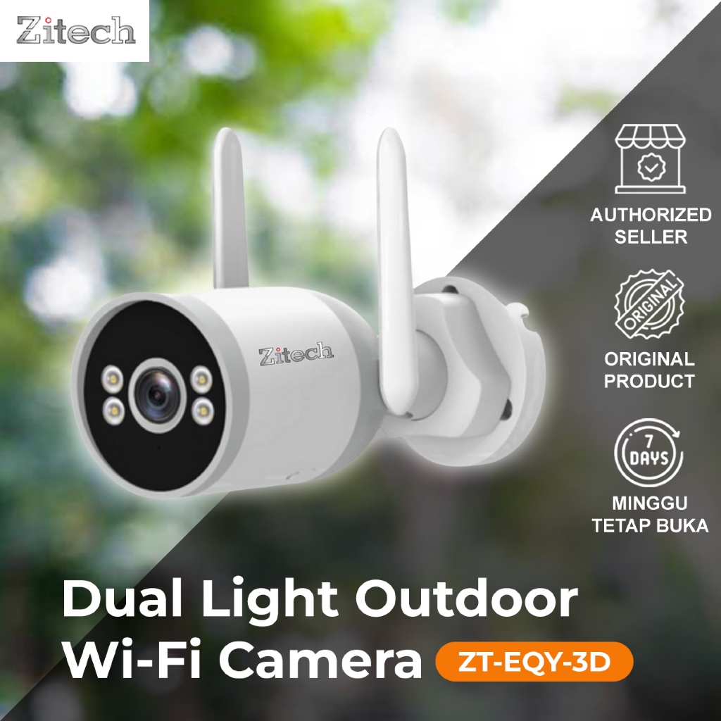 Jual ZITECH Dual Light Bullet Outdoor WI-FI Camera ZT-EQY-3D | Kamera ...
