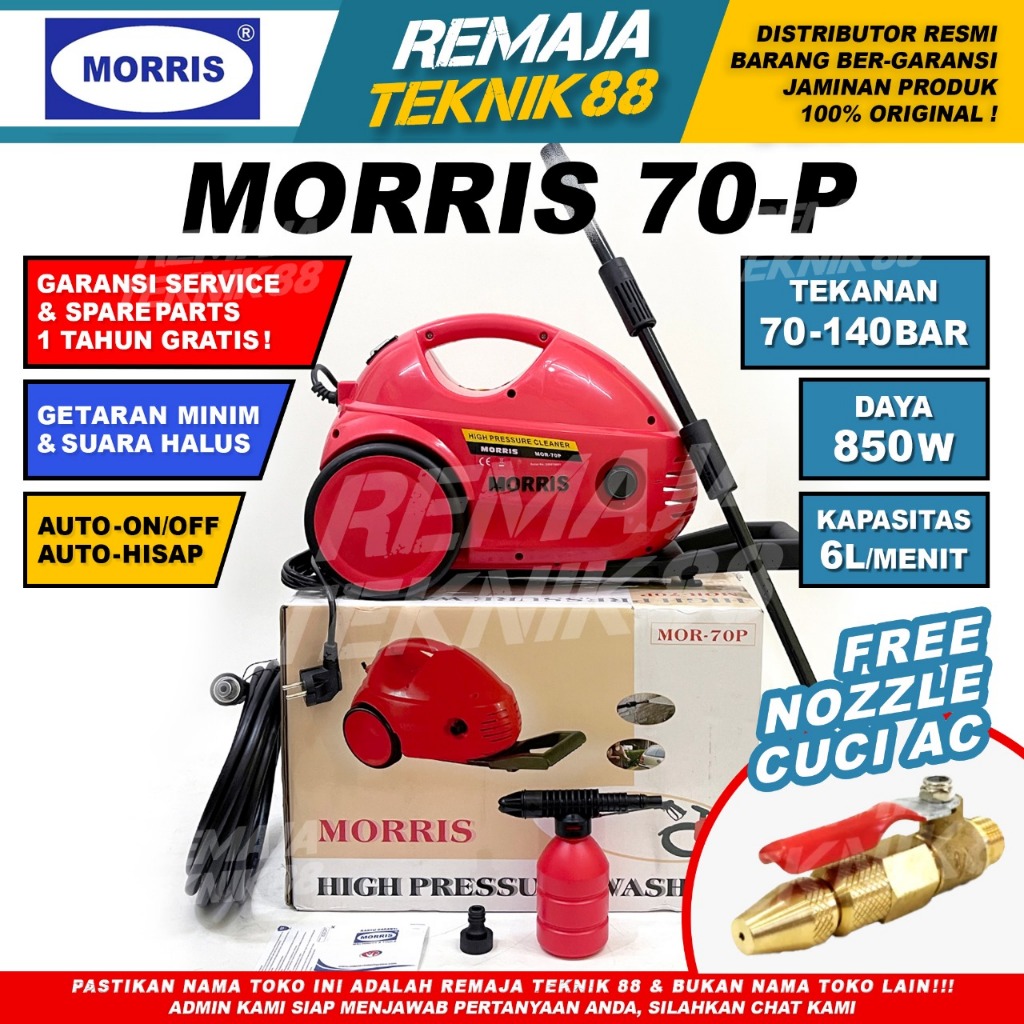 Jual MORRIS JET CLEANER MOR 70P / ALAT CUCI AC MESIN CUCI MOBIL MOTOR 70 P | Shopee Indonesia
