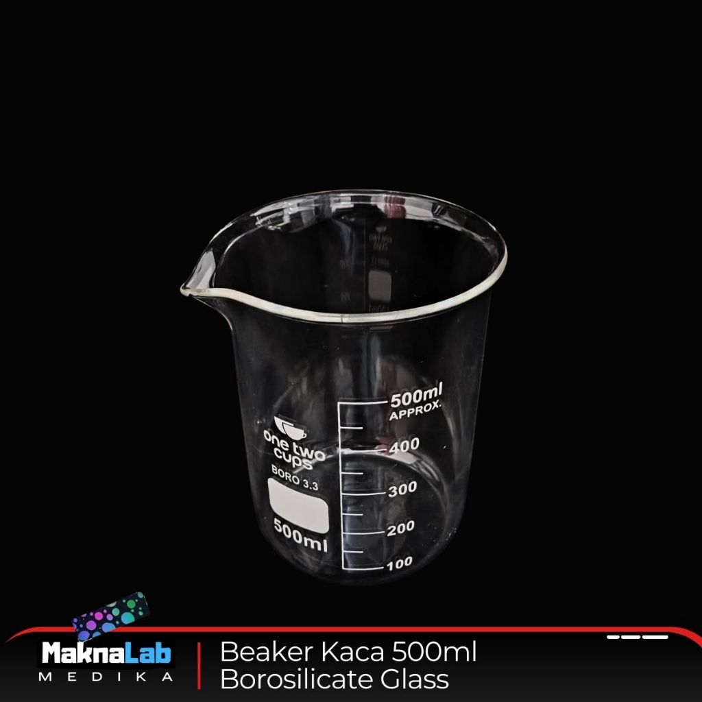 Jual Beaker Glass 500ml / Beaker Kaca Borosilikat l Gelas Ukur Kimia ...