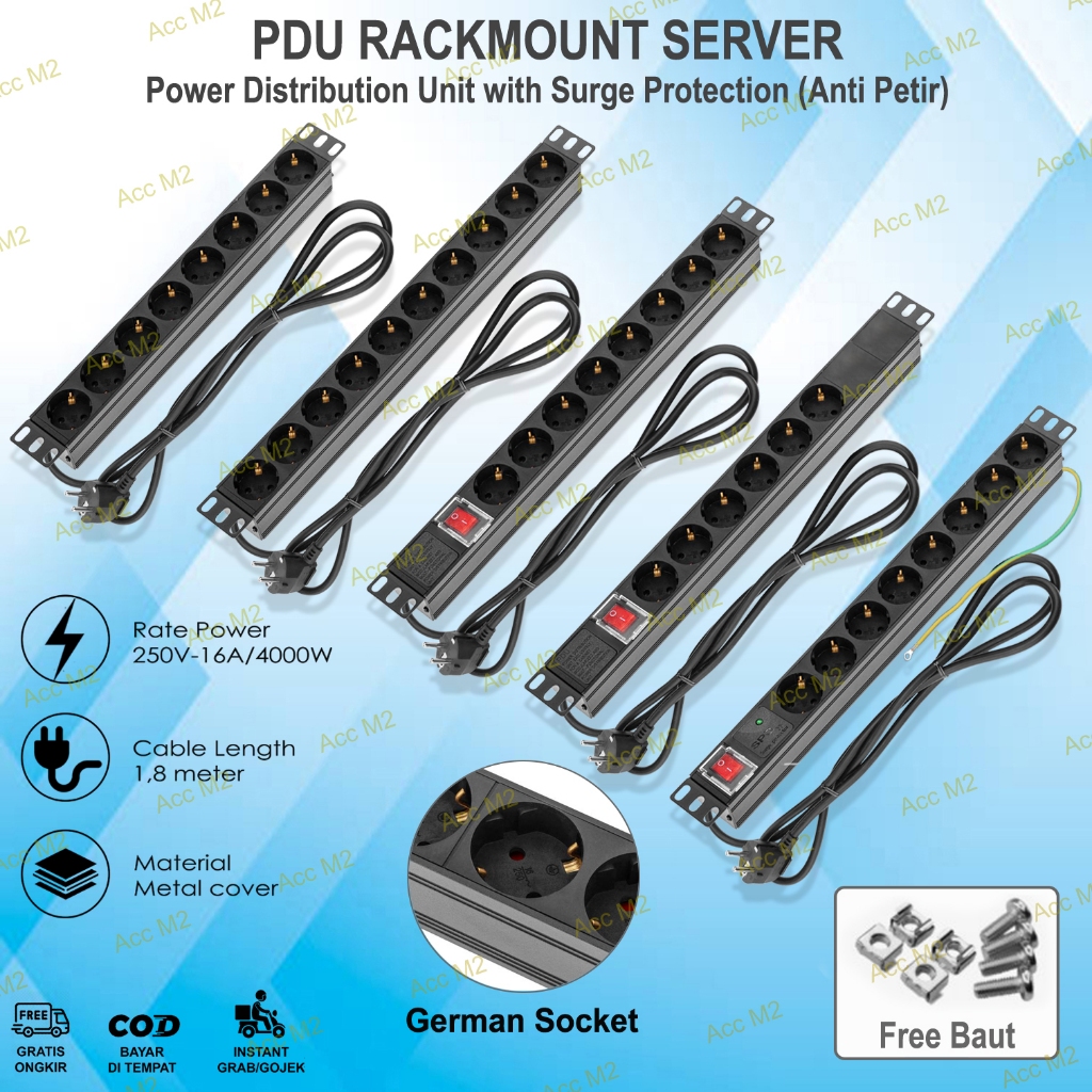Jual PDU Power Distribution Unit 6 port , 8 Sport, 10 Sport, Socket German Outlet Server ...