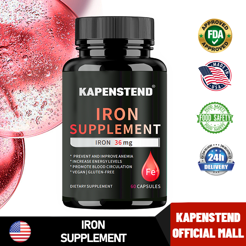 Jual Suplemen zat besi KAPENSTEND 36mg dengan vitamin C, B6, B12 untuk ...