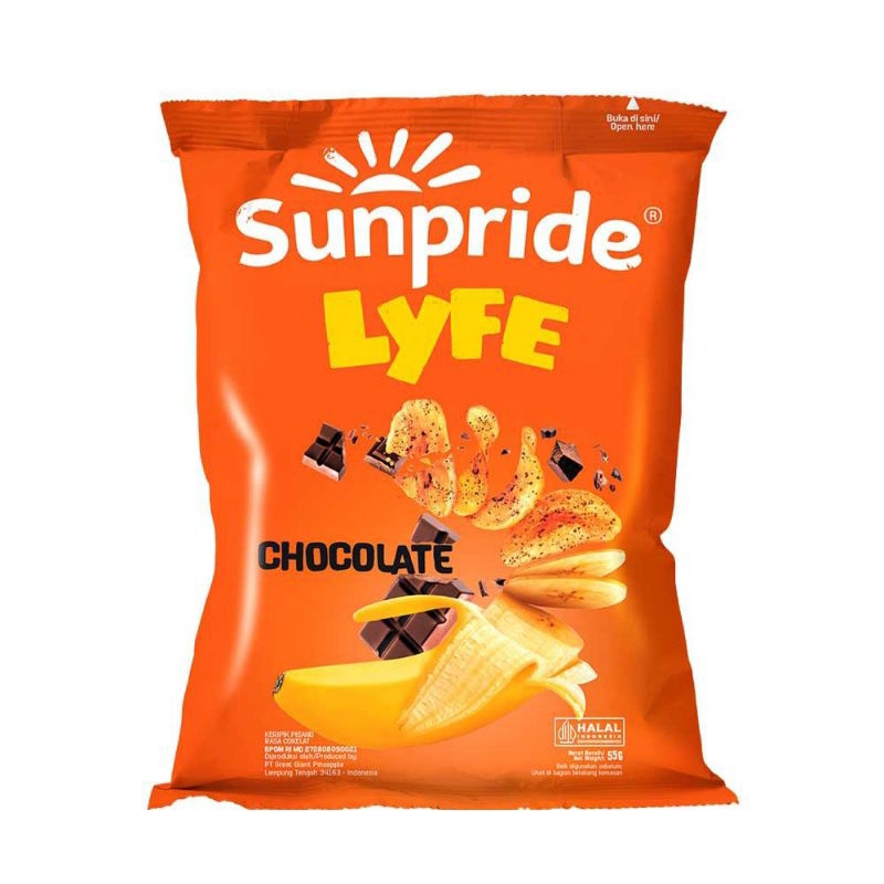 Jual Sunpride Lyfe Cavendish Banana Chips Chocolate 55G | Shopee Indonesia