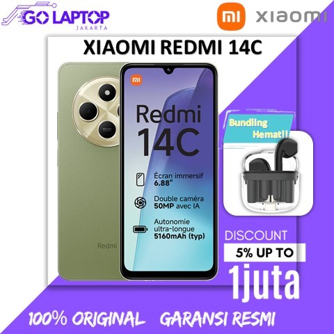 Jual Xiaomi Redmi 14C 8GB/256GB 6GB/128GB Refresh rate 120 Hz NFC ...