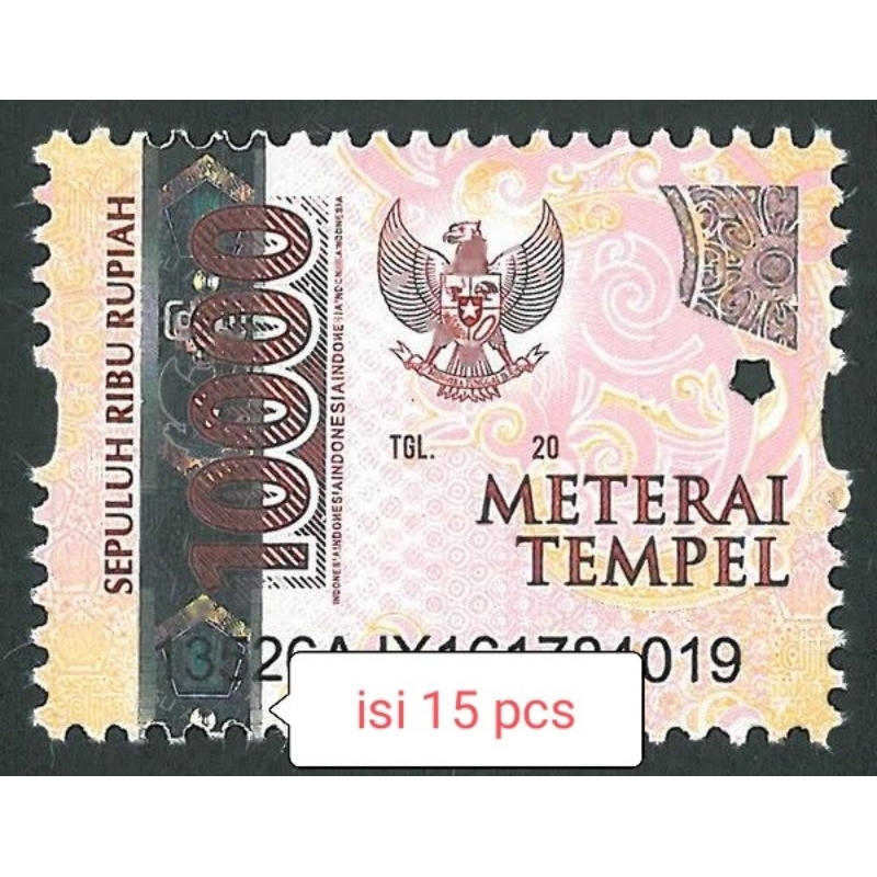Jual Materai 10000 isi 15 biji original | Shopee Indonesia