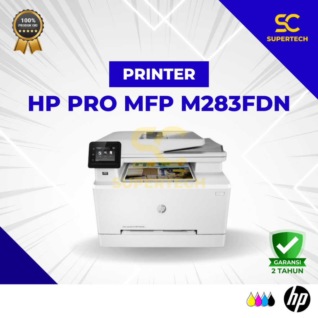 Jual Printer HP LaserJet Pro MFP M283fdn color Fax Auto Duplex Network ...