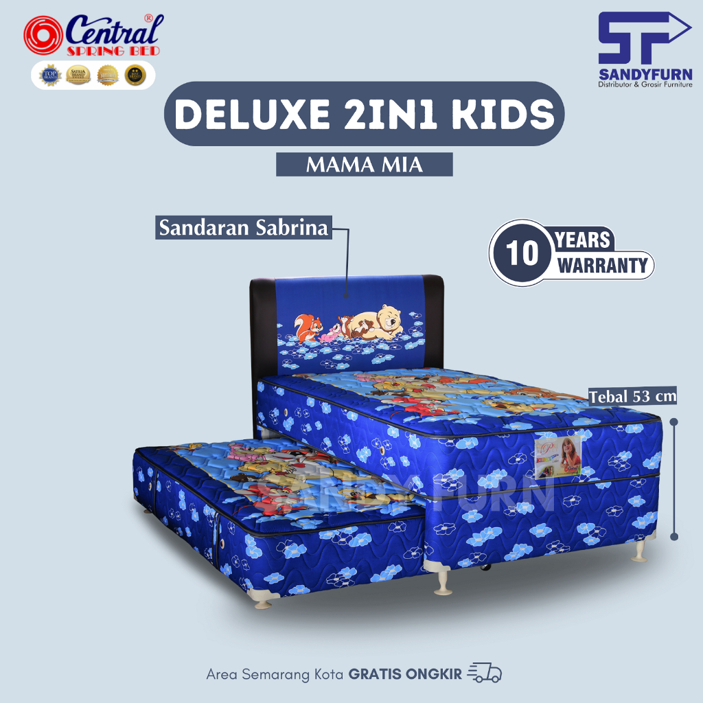 Jual CENTRAL Spring Bed - Deluxe Kids 2in1 MAMA MIA - Spring Bed Sorong ...