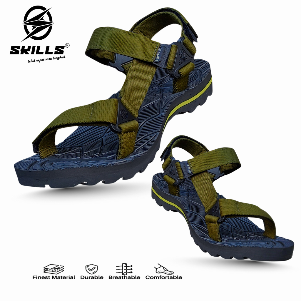 Jual SKILLS Barqun Mountrack - Sandal Gunung Pria Polyester Strap 2.5 ...