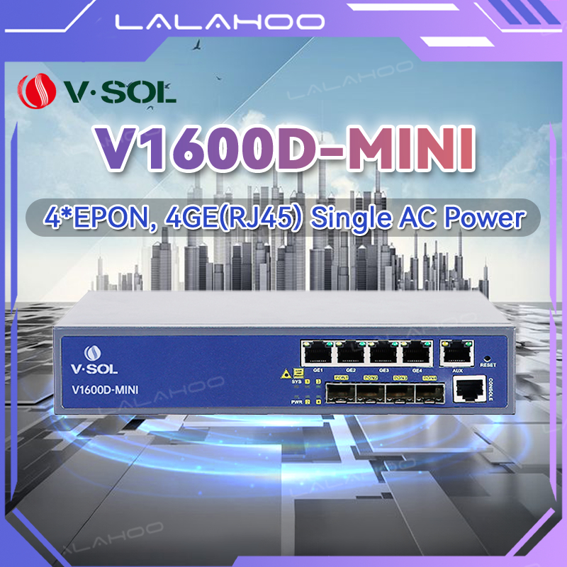Jual VSOL V1600D-MINI L2 4 Port EPON OLT With Fan VSOL Support 256 User ONU UPLINK 4GE Power AC ...