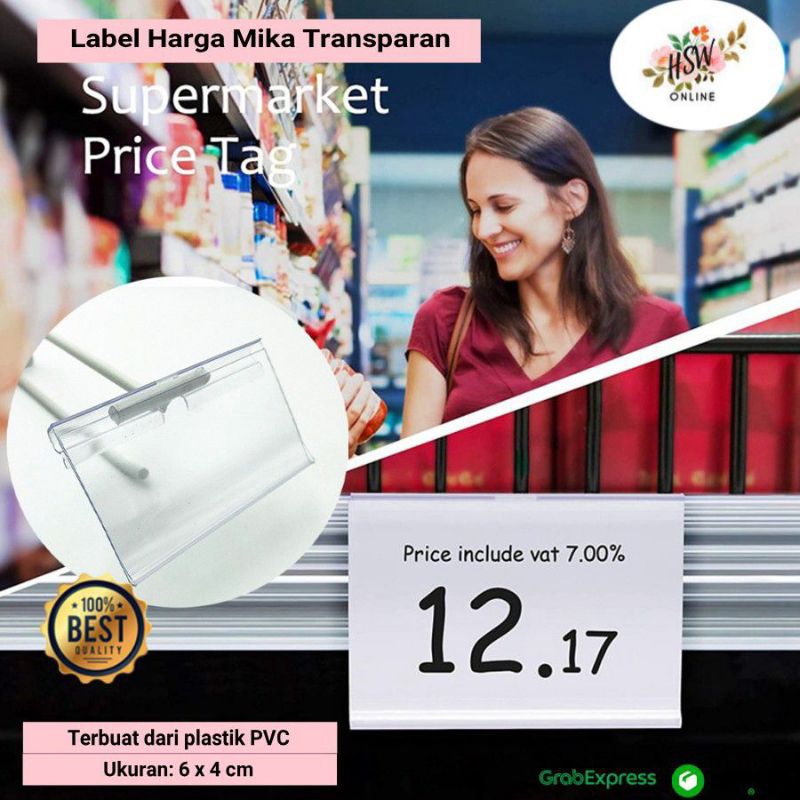Jual Mika Label Harga Price Tag Rak Holder Display Harga Barang Toko ...