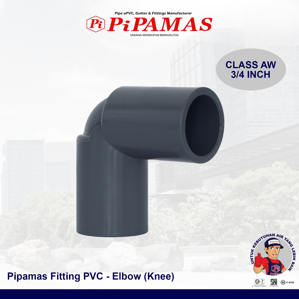 Jual PiPAMAS Fitting PVC AW - Elbow (Knee) 3/4" Inch | Shopee Indonesia