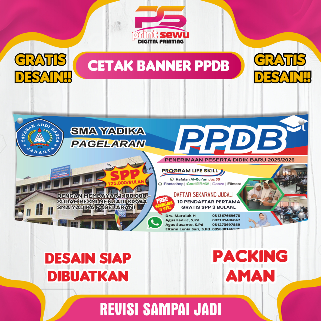 Jual CETAK BANNER/SPANDUK PPDB | BANNER CUSTOM | BISA GRATIS DESAIN ...