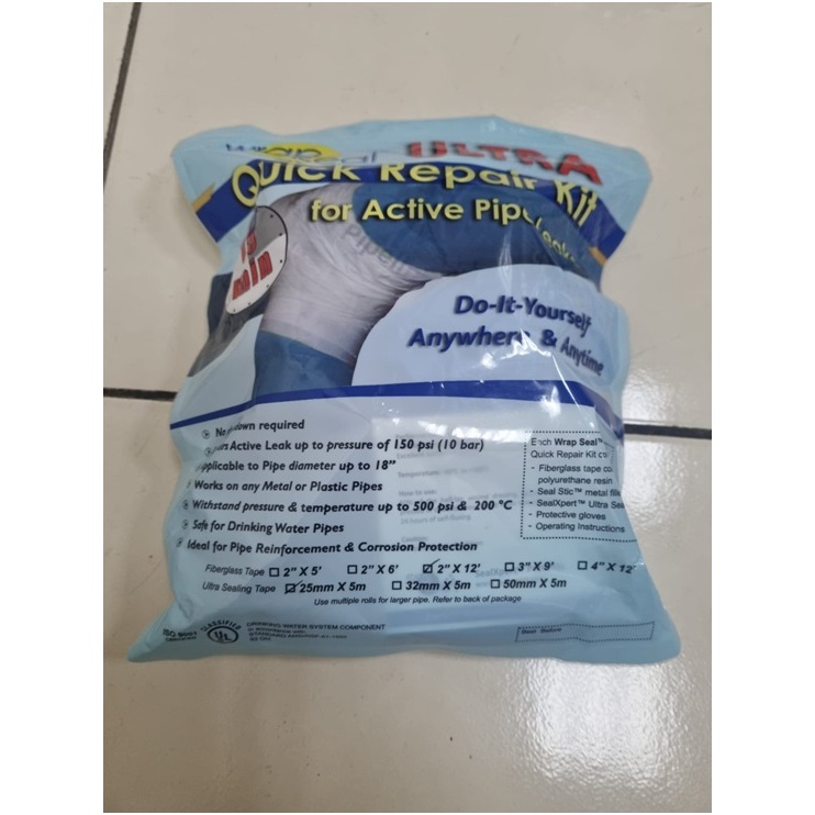 Jual sealxpert wrap seal ultra active pipe leak quick repair kit ...
