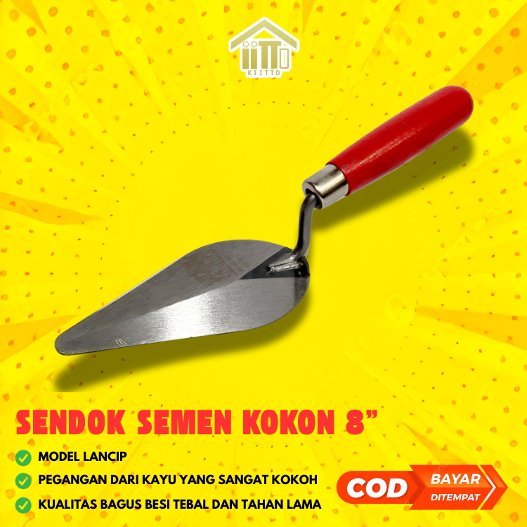 Jual SENDOK SEMEN KOKON UKURAN 6 INCH 7 INCH 8 INCH LANCIP GAGANG MERAH ...