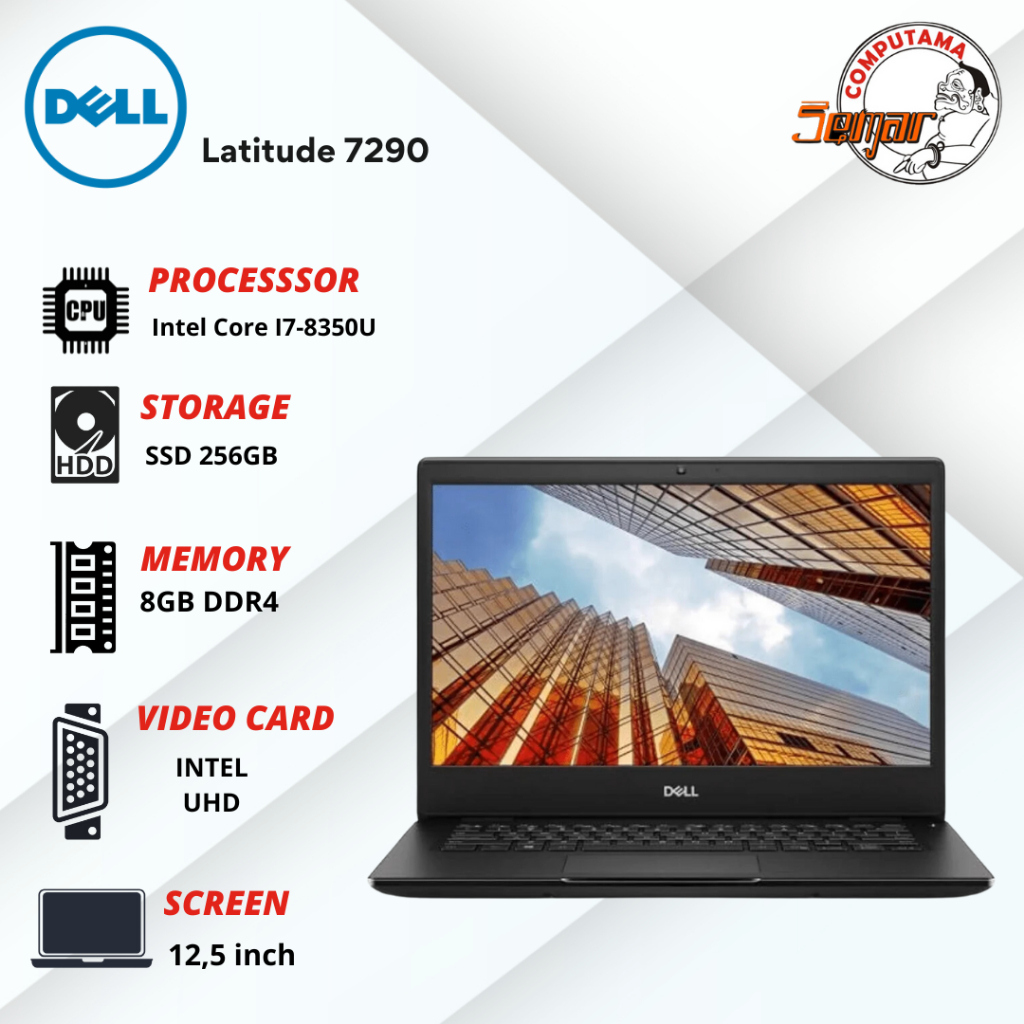 Jual LAPTOP DELL LATITUDE 7290 i7-8350 8TH GEN SSD 256GB | Shopee Indonesia