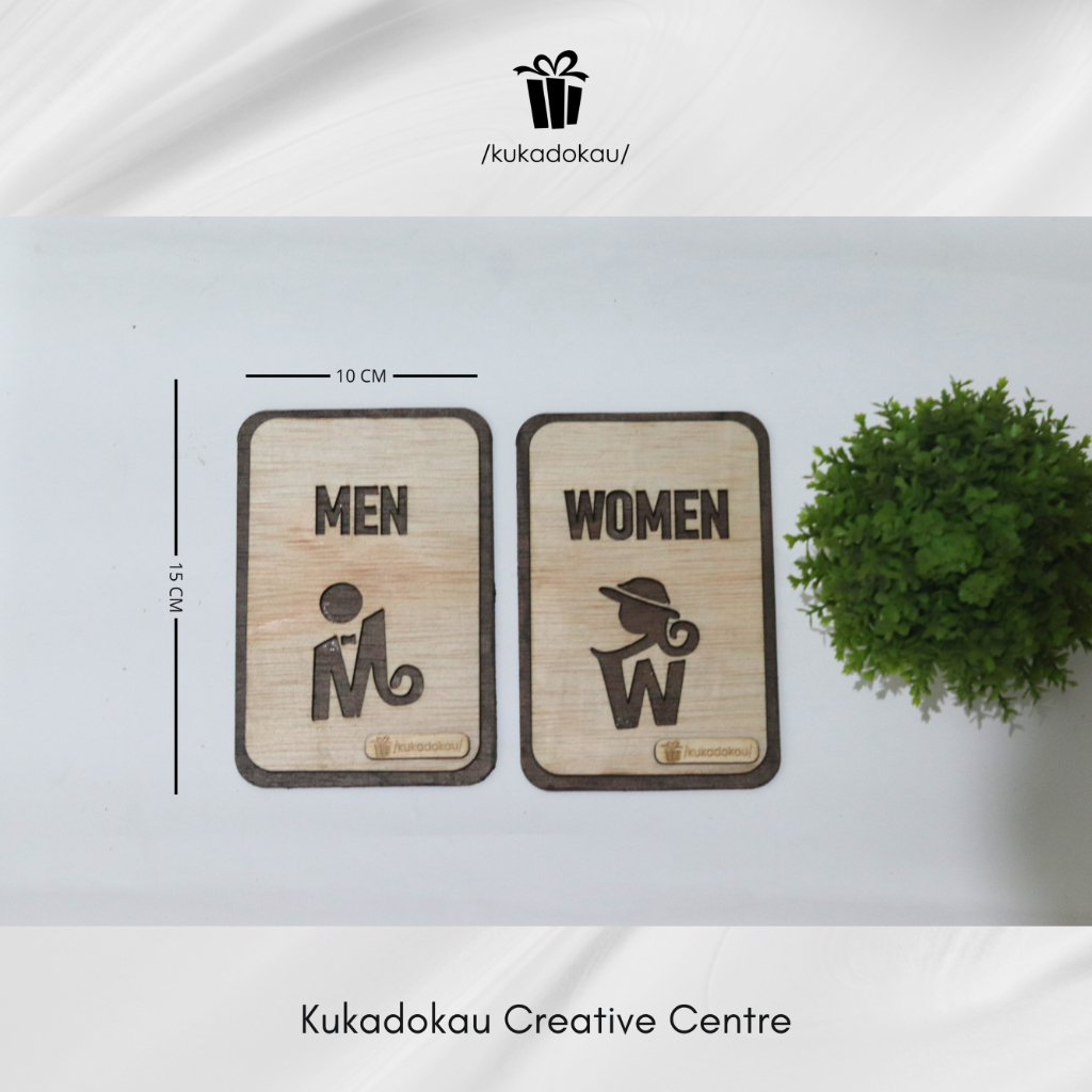Jual KUKADOKAU - Signage Toilet Unik Kayu | Papan Penanda Toilet Desain ...