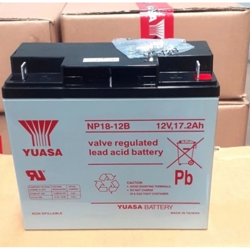 Jual Battery VRLA Aki Yuasa NP-18-12B Baterai Original Yuasa 12V 17,2Ah | Shopee Indonesia
