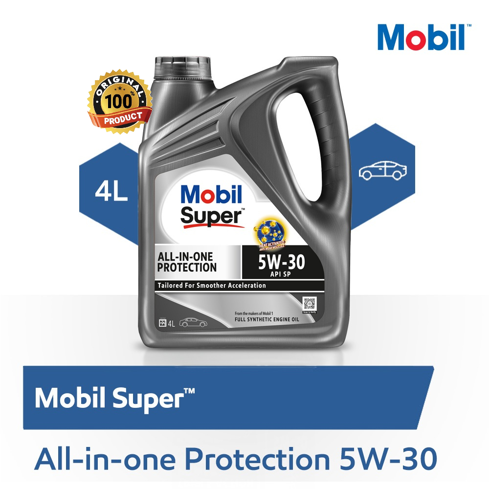 Jual MOBIL 1 SUPER ALL IN ONE PROTECTION 5W-30 API SP 4 Liter FULLY ...