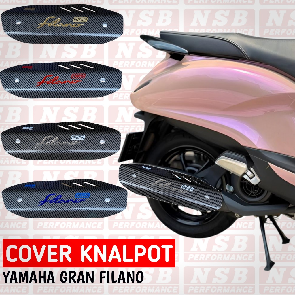 Jual COVER TUTUP TAMENG KNALPOT GRAND FILANO CARBON NSB COVER KNALPOT ...