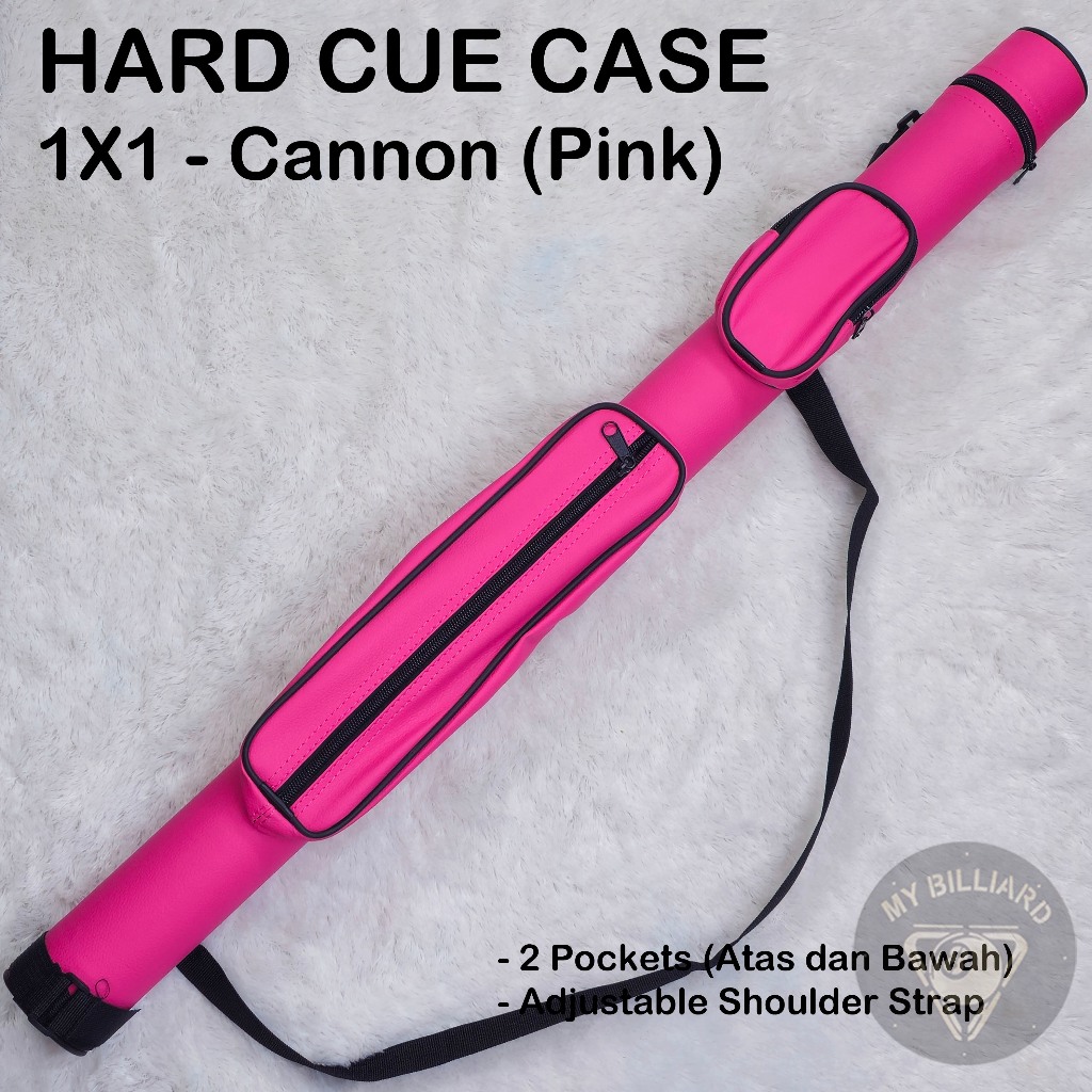 Jual Tas Stick Sarung billiar 1x1 Cannon Pink - Hard Cue Case Stik ...
