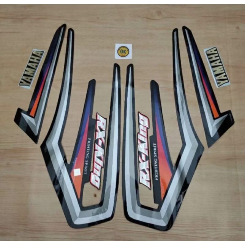 Jual STIKER STRIPING BODY LIS YAMAHA RX KING 2001 HITAM SET | Shopee ...