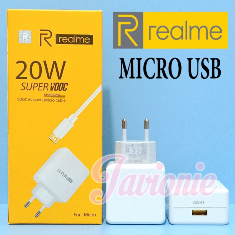 Jual Charger Casan Cas Realme 3 PRO ORIGINAL 20W SUPER VOOC MICRO USB ...