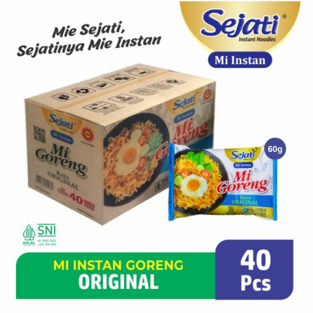Jual 1 Dus Isi 40 Pcs - SEJATI PREMIUM MIE GORENG RASA ORIGINAL | Shopee Indonesia