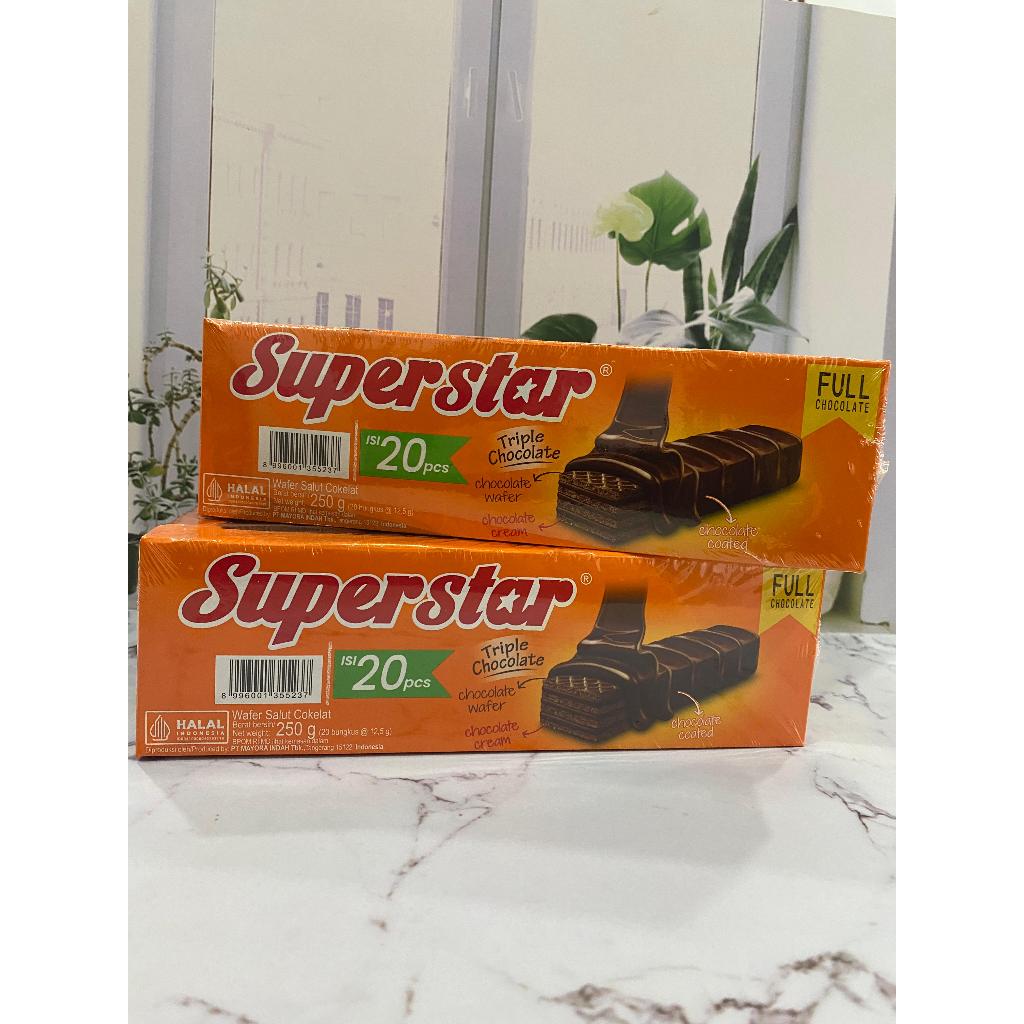 Jual SUPERSTAR WAFER TRIPLE CHOCOLATE (1PACK 20PCS) | Shopee Indonesia